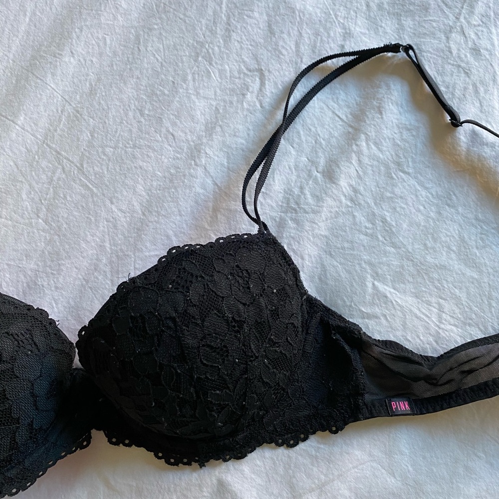 Victorias Secret Black Lace Bra Gem